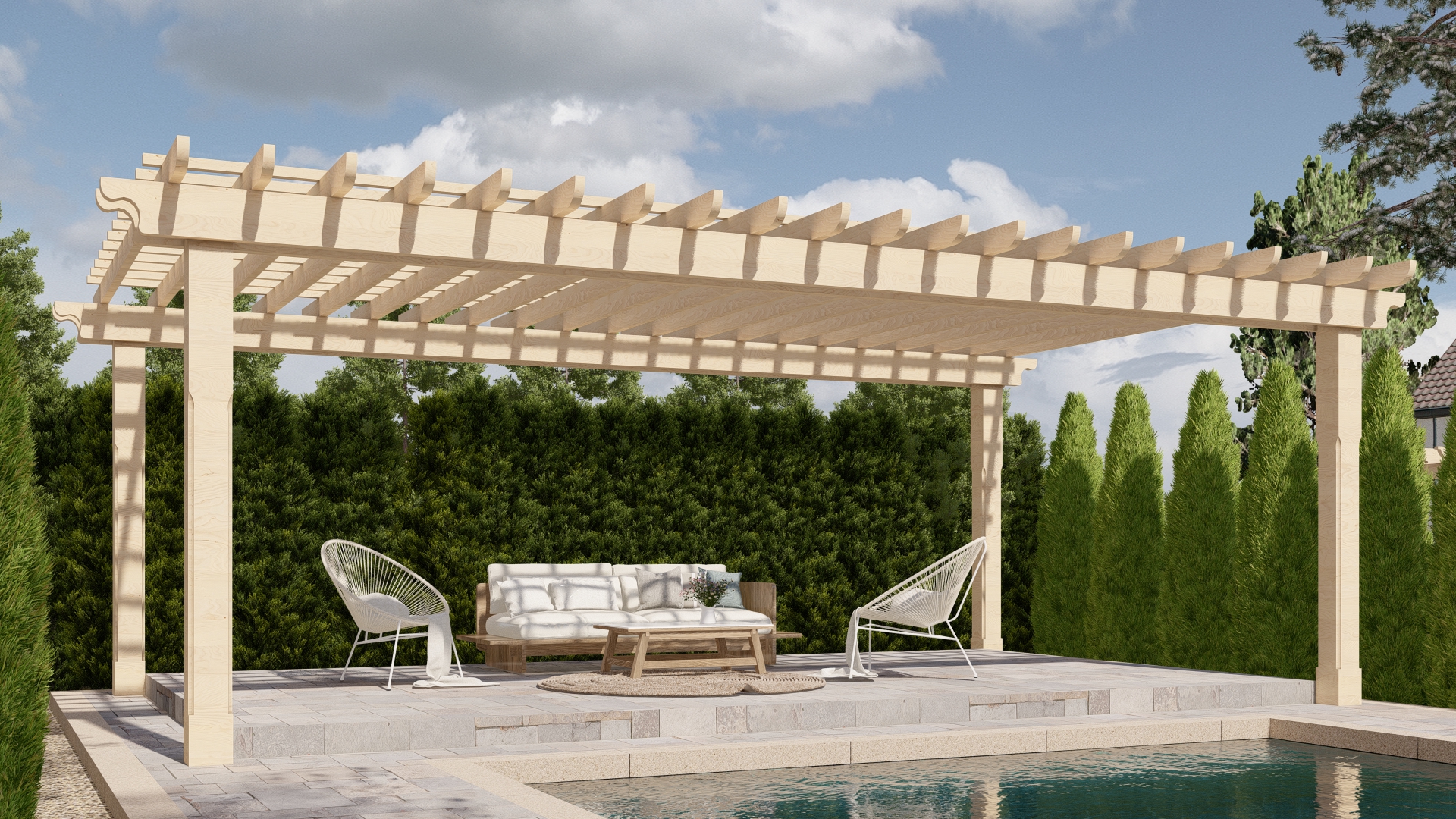 Evergreen Landscape Privacy Screen